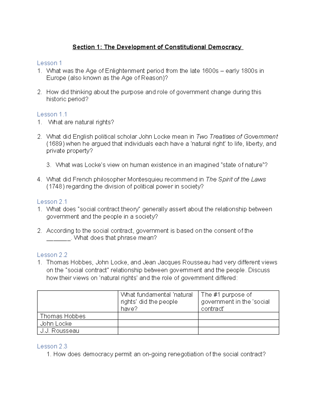 C963 study guide - Section 1: The Development of Constitutional ...