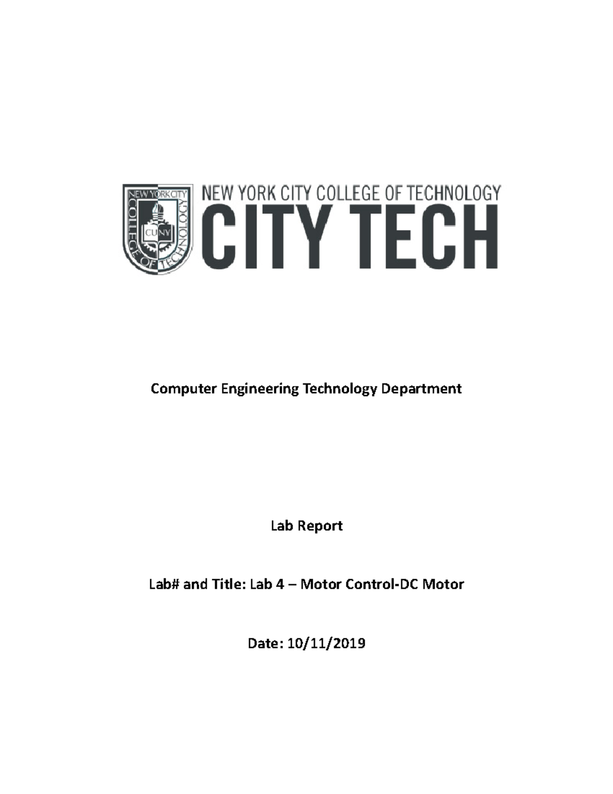 CET 4811 LAB 4 - Laboratory - Computer Engineering Technology ...