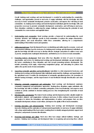 Characteristics of rural communities - Here are some common ...