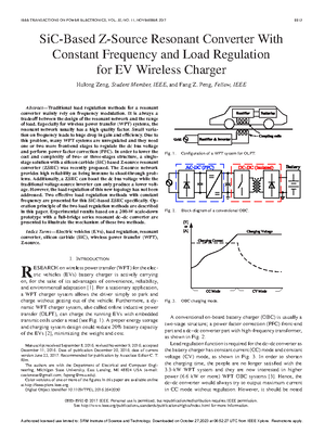Inductive Wireless Power Transfer Charging for Electric Vehicles A ...