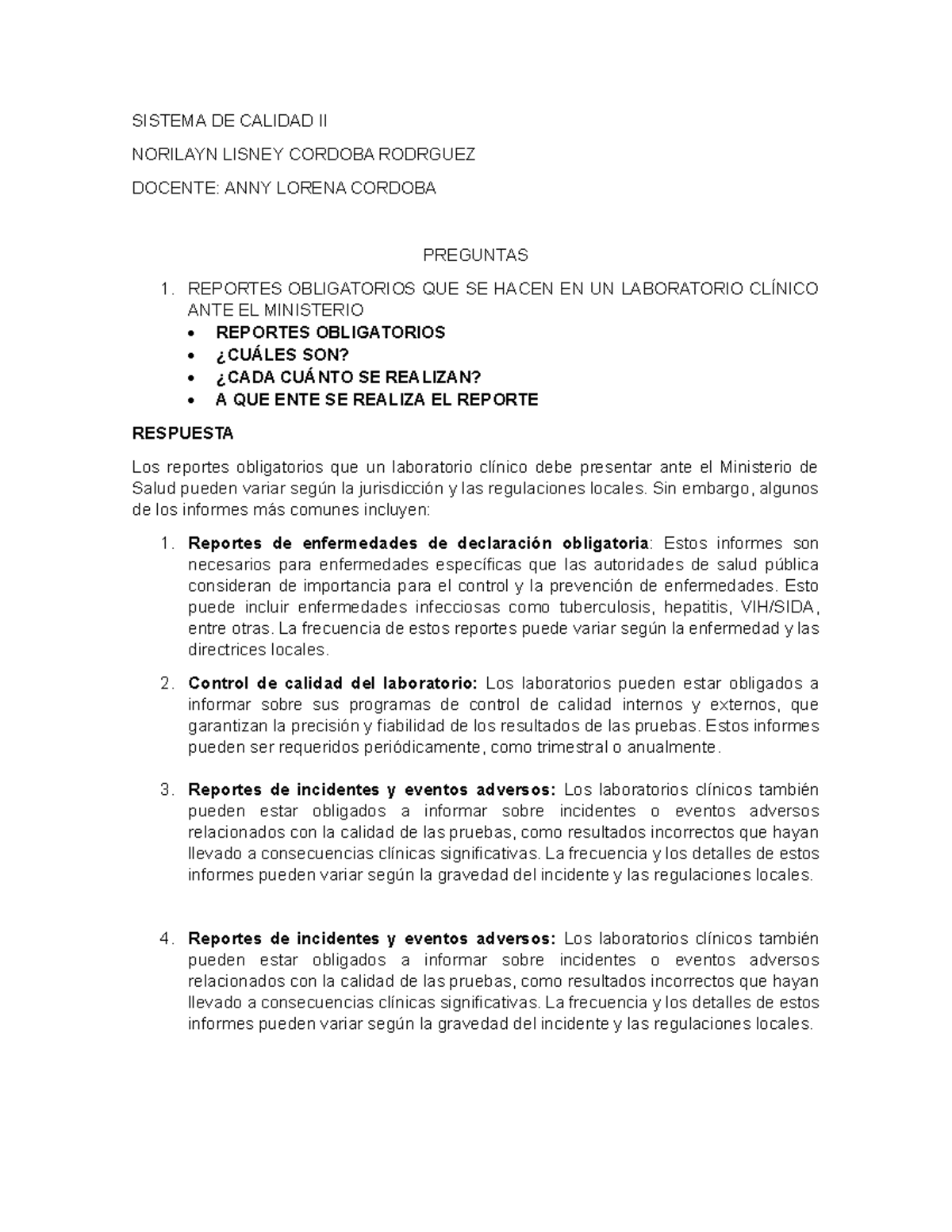 Sistema DE Calidad II 2024 Acreditacion Pamec Y Reportes - SISTEMA DE ...