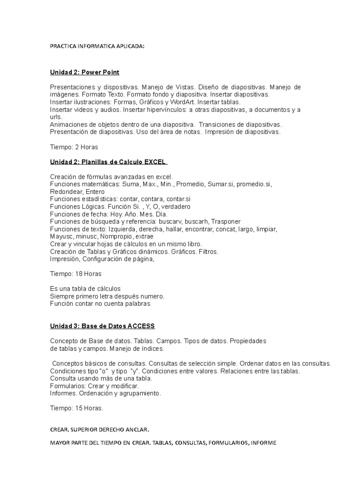 Practica Informatica Aplicada todo sobre la practica de informatica ...