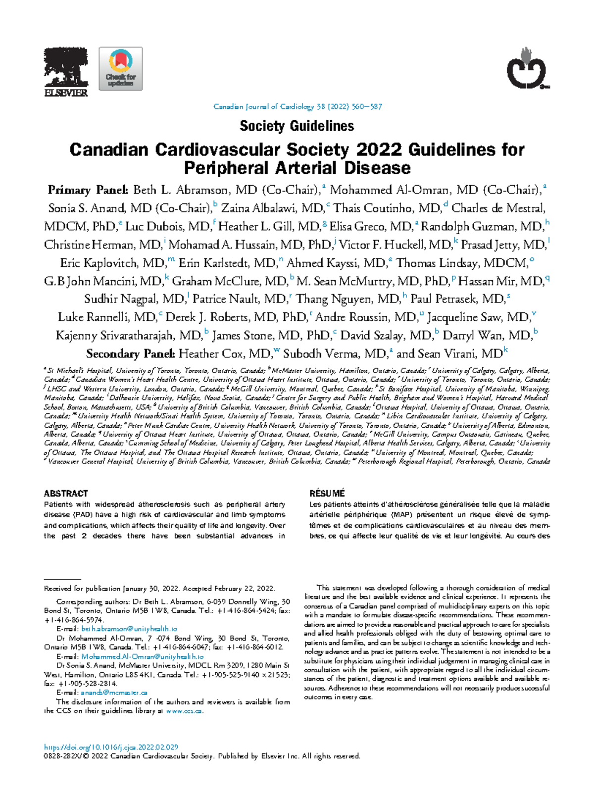 EVP canadiense - ........ - Society Guidelines Canadian Cardiovascular ...