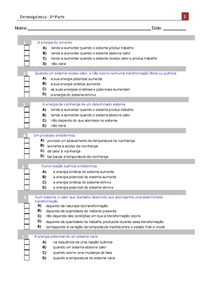2ª ATP-Estrutura atómica e Tabela periódica - Química Geral - UMinho ...