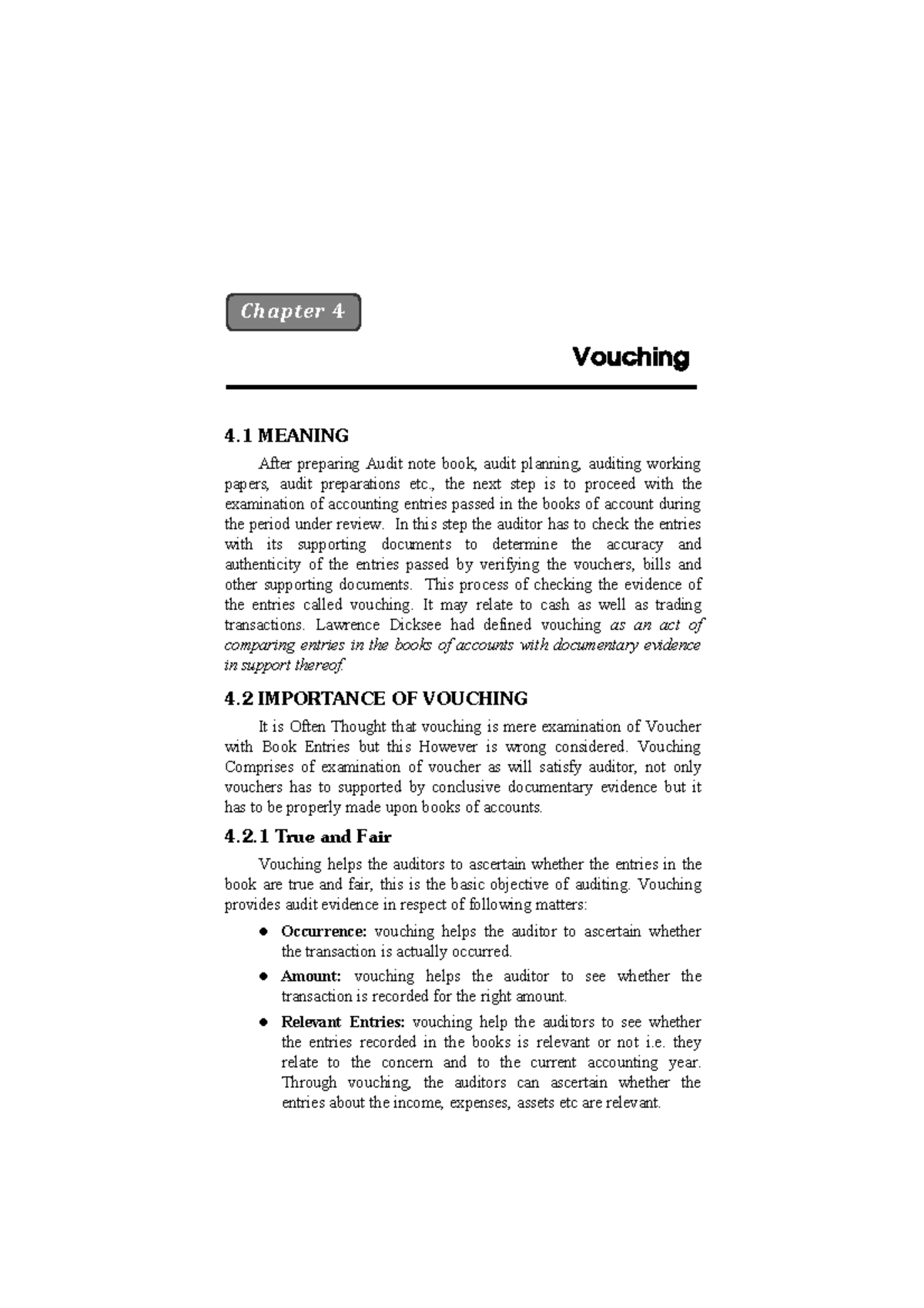 Vouching in Auditing S. Y. B. Com. Sem. IV 1644475577 - 4 MEANING After preparing Audit note ...