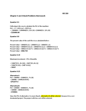 ISE - 200 HW 2 - ISE 200 HW2 - Chapter 2 - Homework 2 -6) Given: X = No of units Company A ...