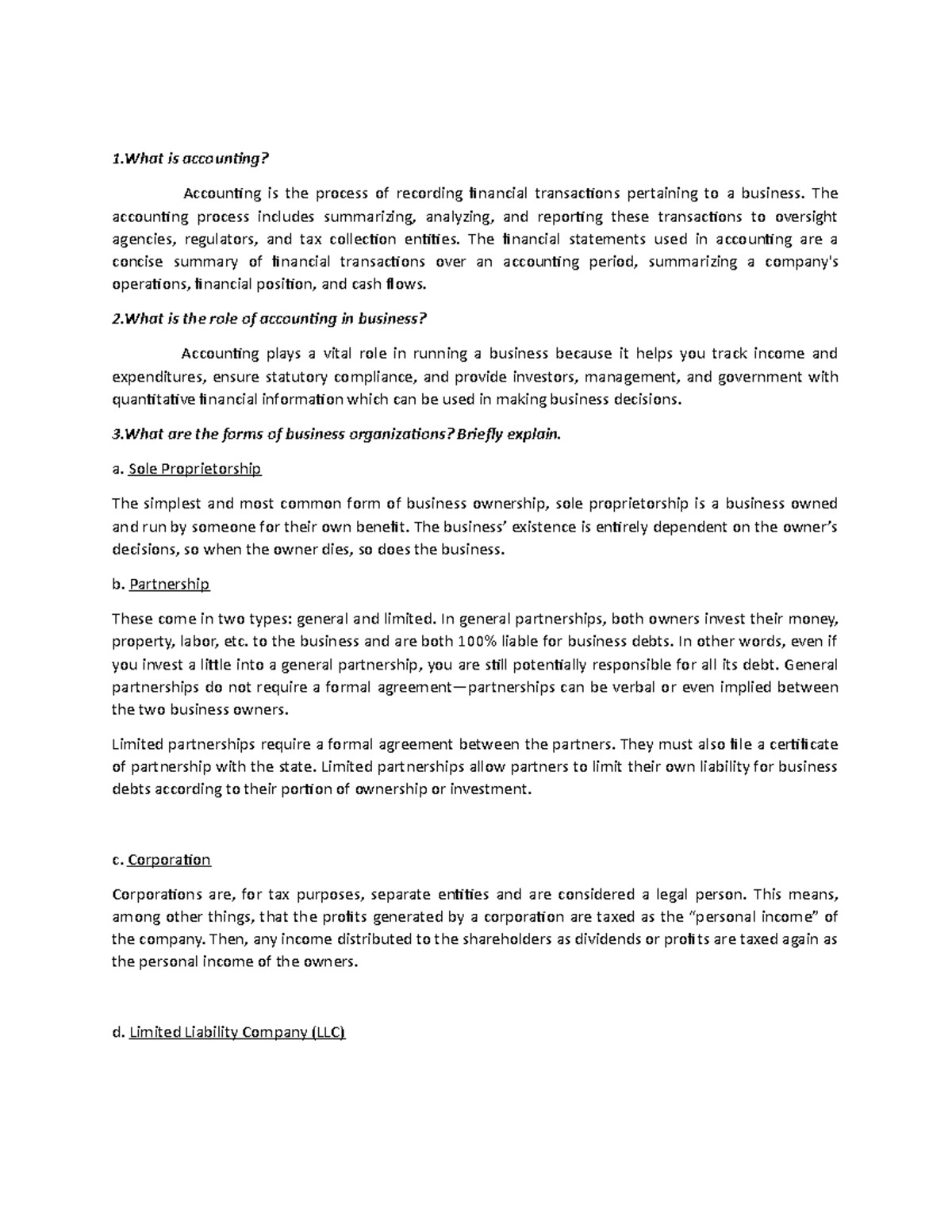 Fundamentals of Accountancy Business Management activity 1 - 1 is ...