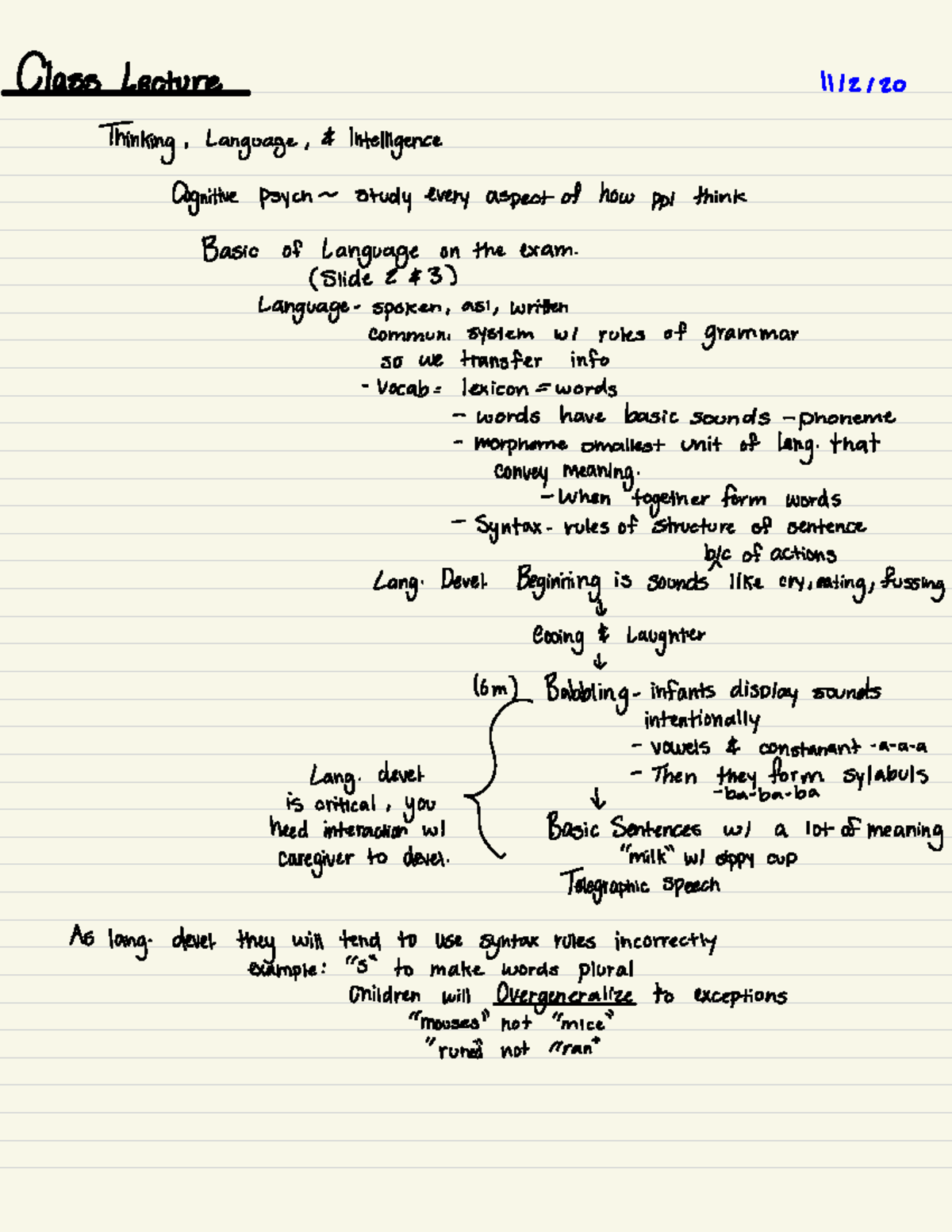 Thinking, Language, and Intelligence Class Lecture - Class Lecture ...