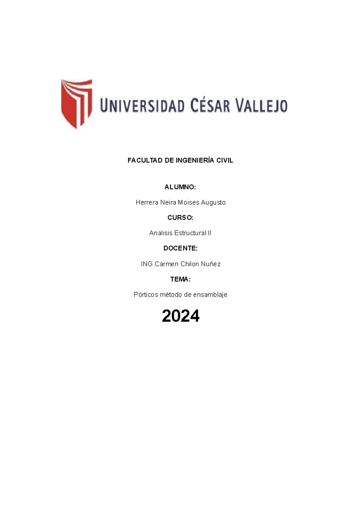 Herrera Neira Moises Augusto- Ejercicio DE Porticos - FACULTAD DE ...