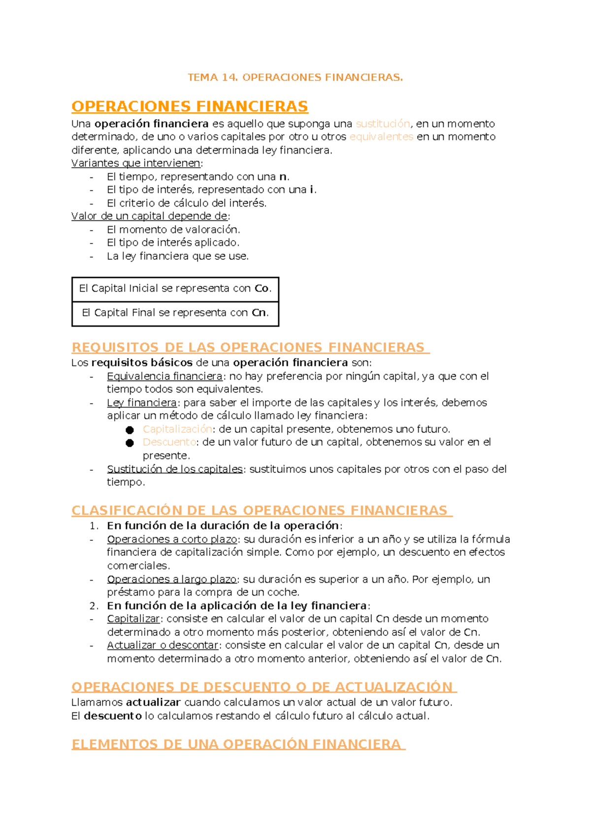 Wuolah free TEMA 8 - TEMA 14. OPERACIONES FINANCIERAS. OPERACIONES ...