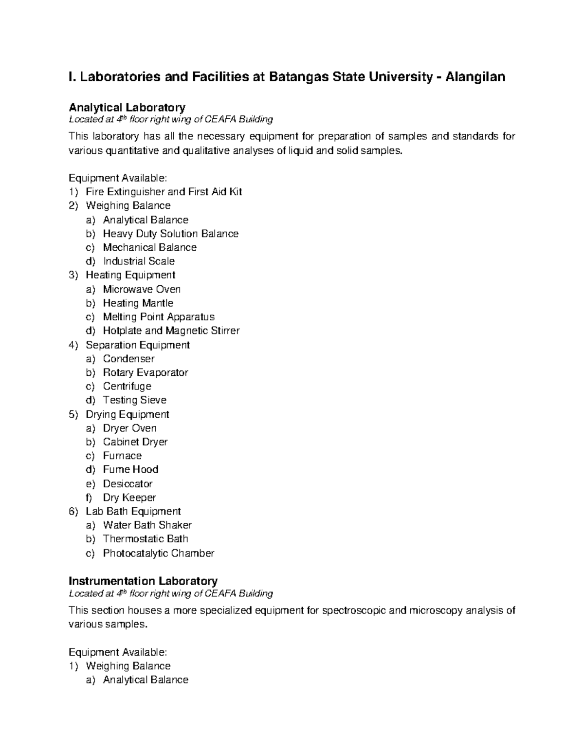 Laboratory Safety Guildelines and Policy - I. Laboratories and ...