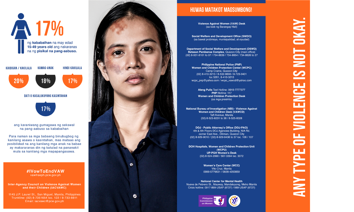 PCW Brochure Any Type of Violence is Not Okay 2020 - HUMSS Strand - Studocu