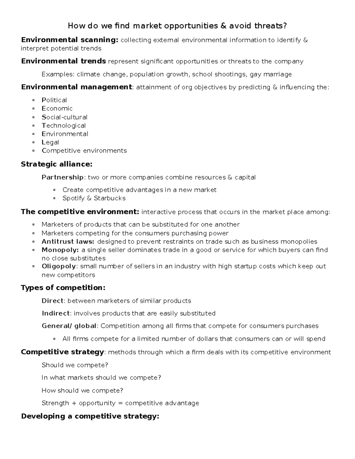 Ch3 The Marketing Environment - How do we find market opportunities ...
