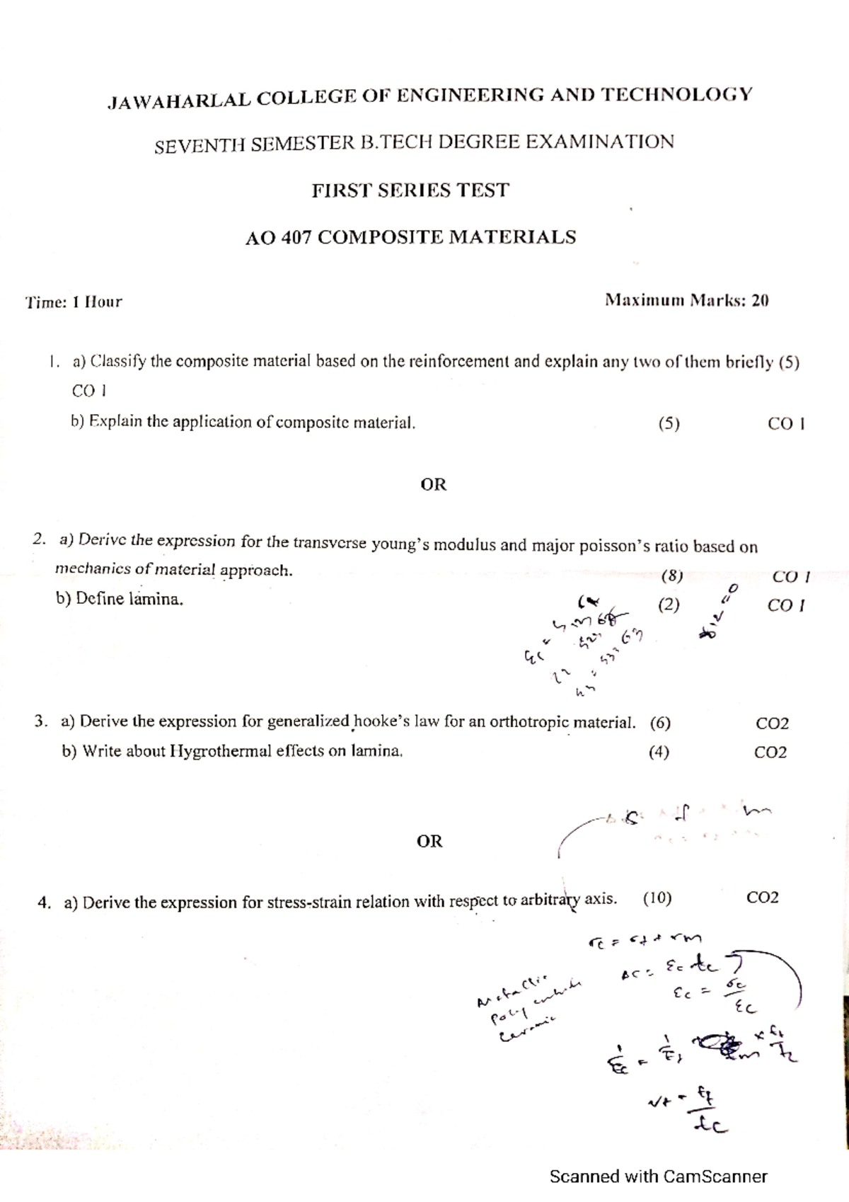 Composite Materials - ktu qbank - Material Science And Engineering ...