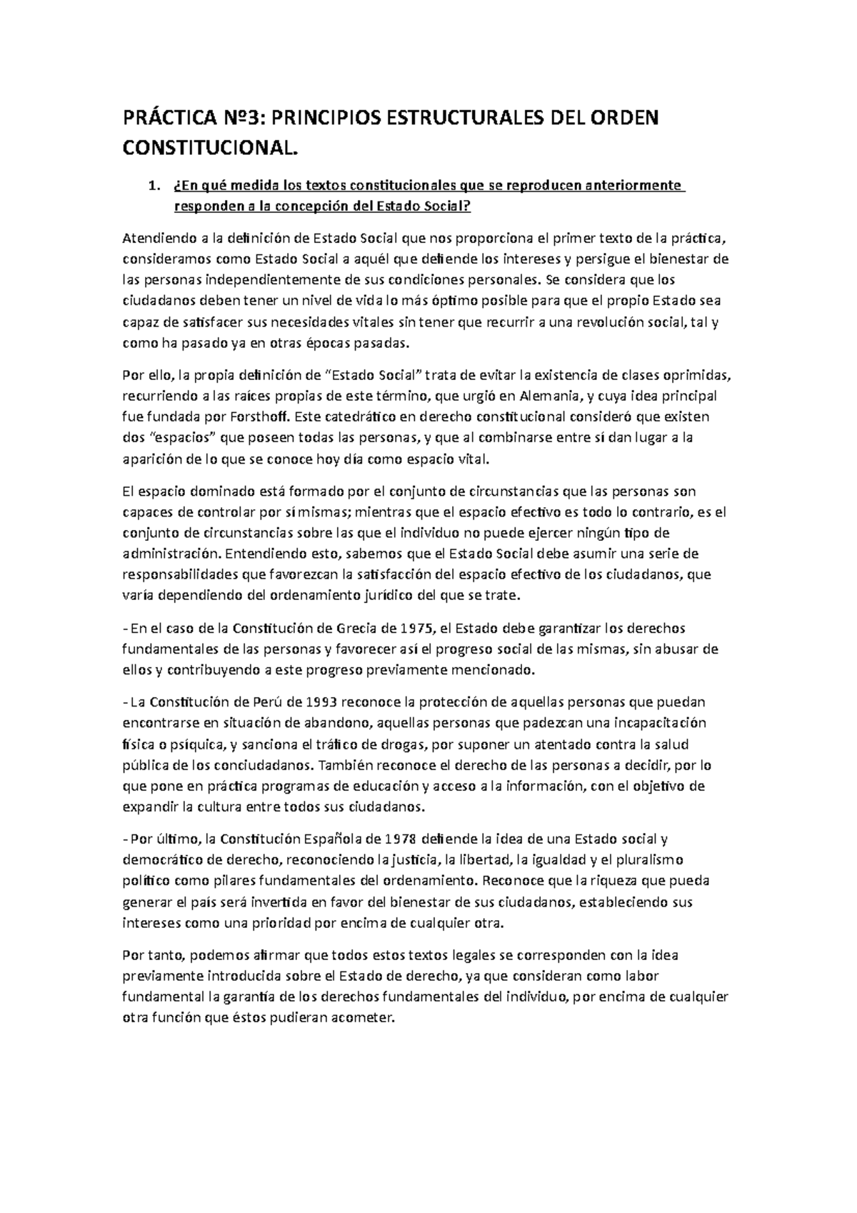 Práctica Nº3 - consti - PRÁCTICA Nº3: PRINCIPIOS ESTRUCTURALES DEL ORDEN CONSTITUCIONAL. ¿En qué ...