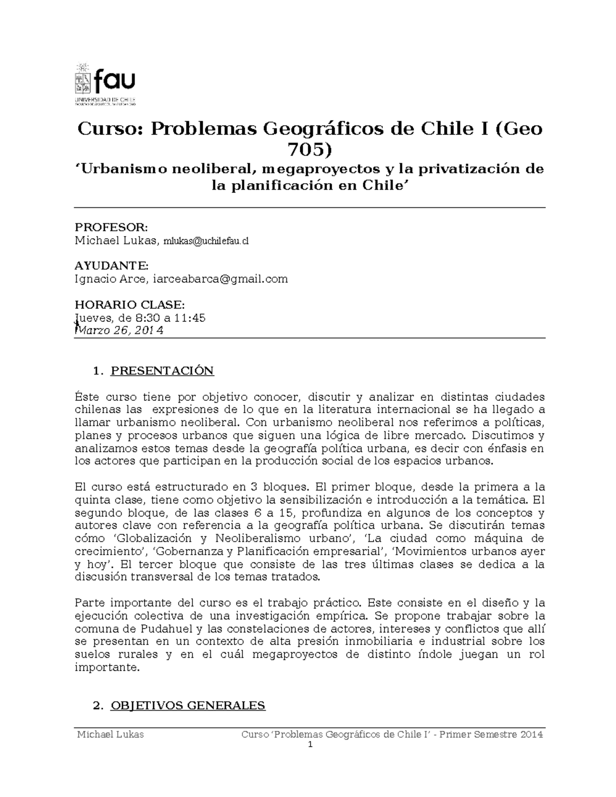 Programa Chile 1 version final - Curso: Problemas Geográficos de Chile ...