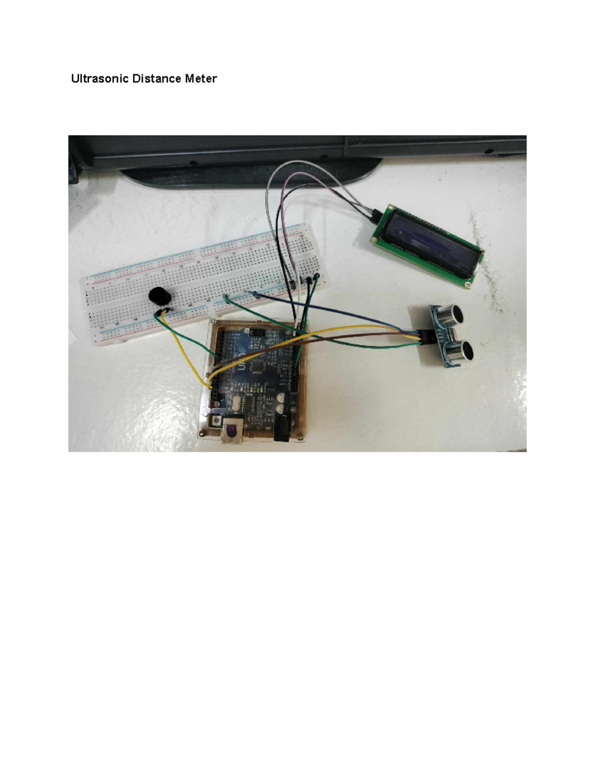 Ultrasonic Distance Meter - Ultrasonic Distance Meter Code: #include ...