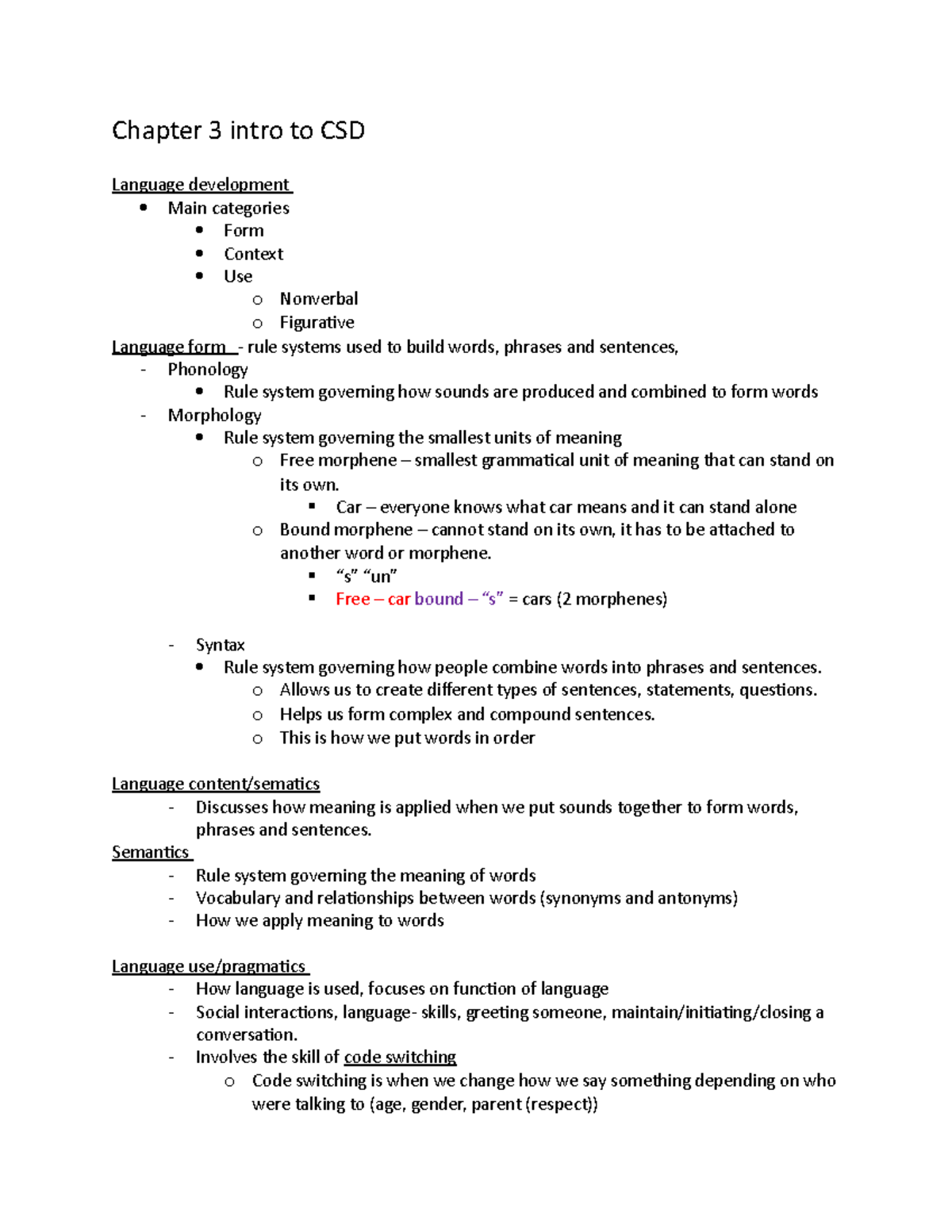 Chapter 3 intro to CSD notes - Chapter 3 intro to CSD Language ...