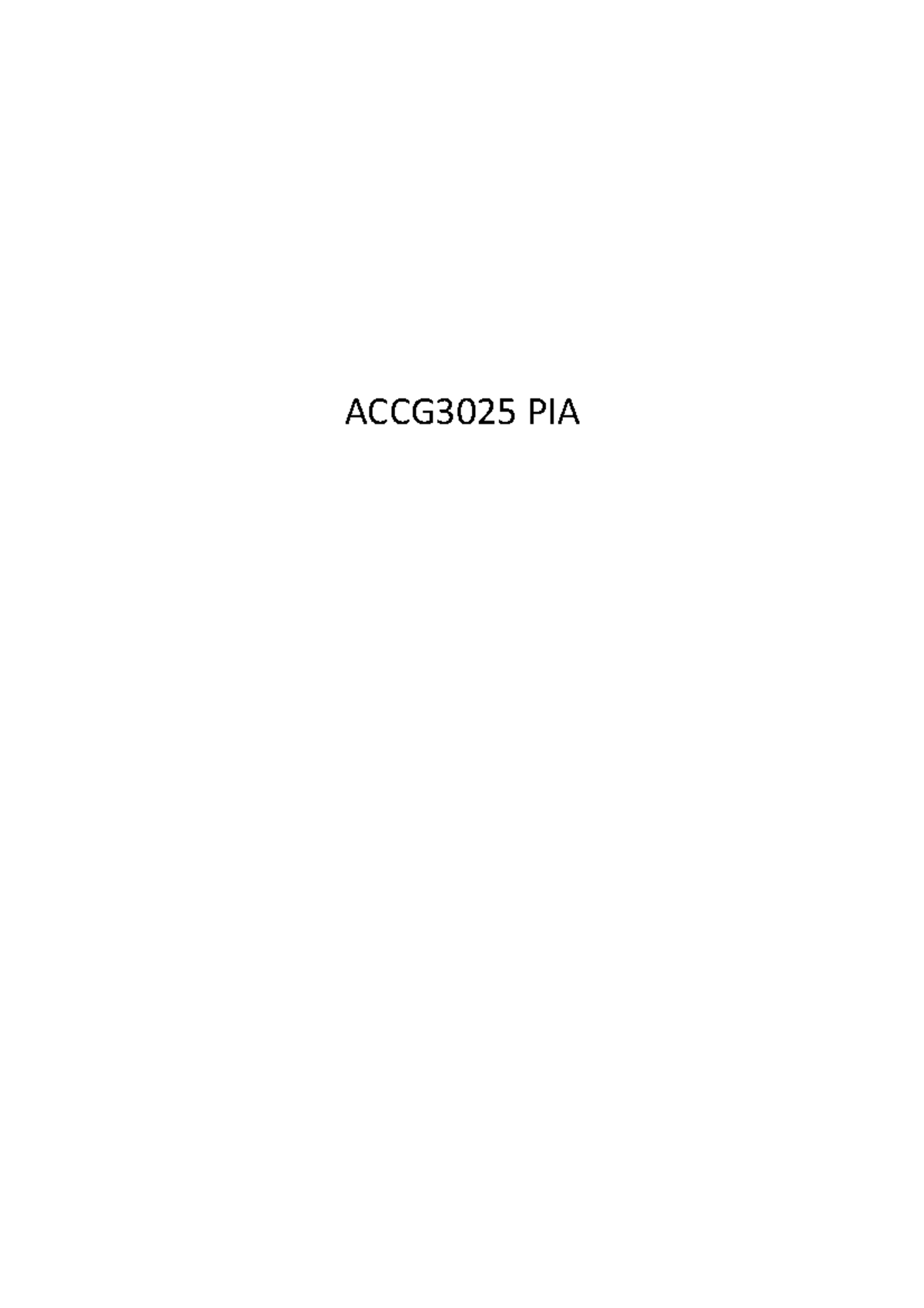 ACCG3025 PIA - Assignment for Privacy Impact Assessment - ACCG3025 PIA ...
