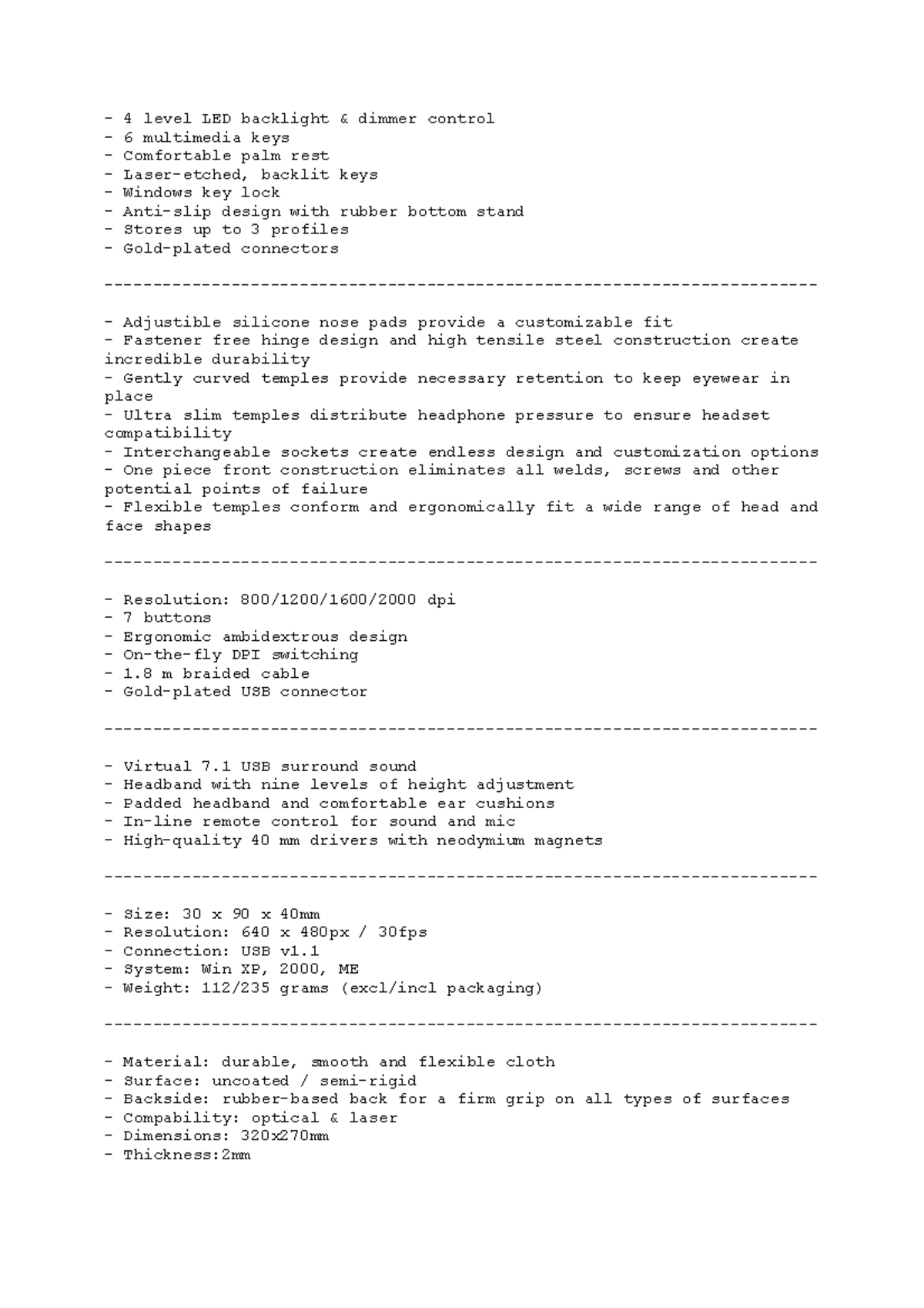 Texte Puces et Numérotations (Original) - 4 level LED backlight ...