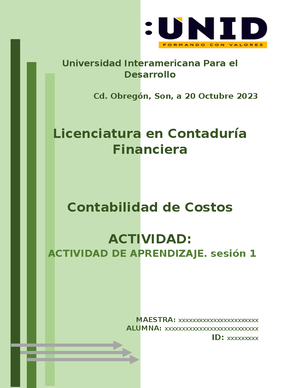 Ejercicio practico de costos por proceso - Universidad Interamericana ...