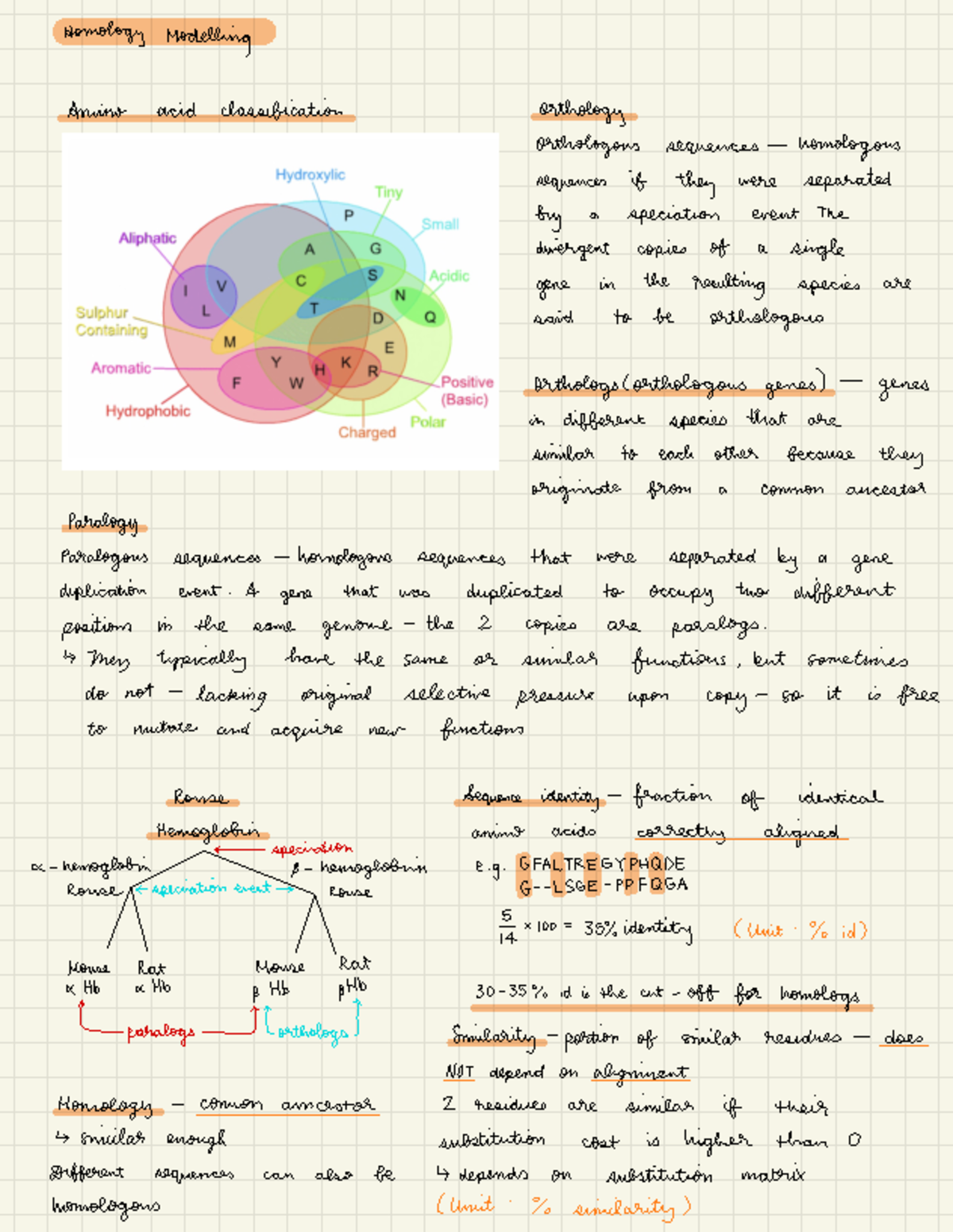 Homology Modelling - Homology Modelling Amino acid classification ...