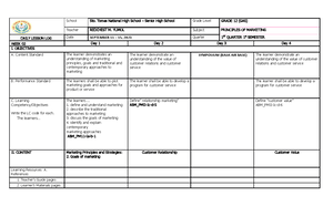 Principles OF Marketing Week 5 - School Sto. Tomas National High School ...