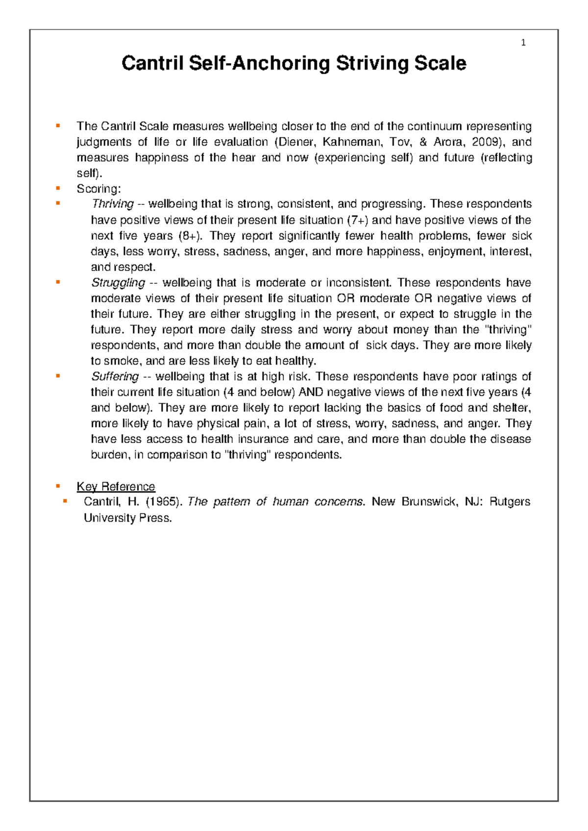Self-Anchoring Striving Scale - Suraj - 1 Cantril Self-Anchoring ...