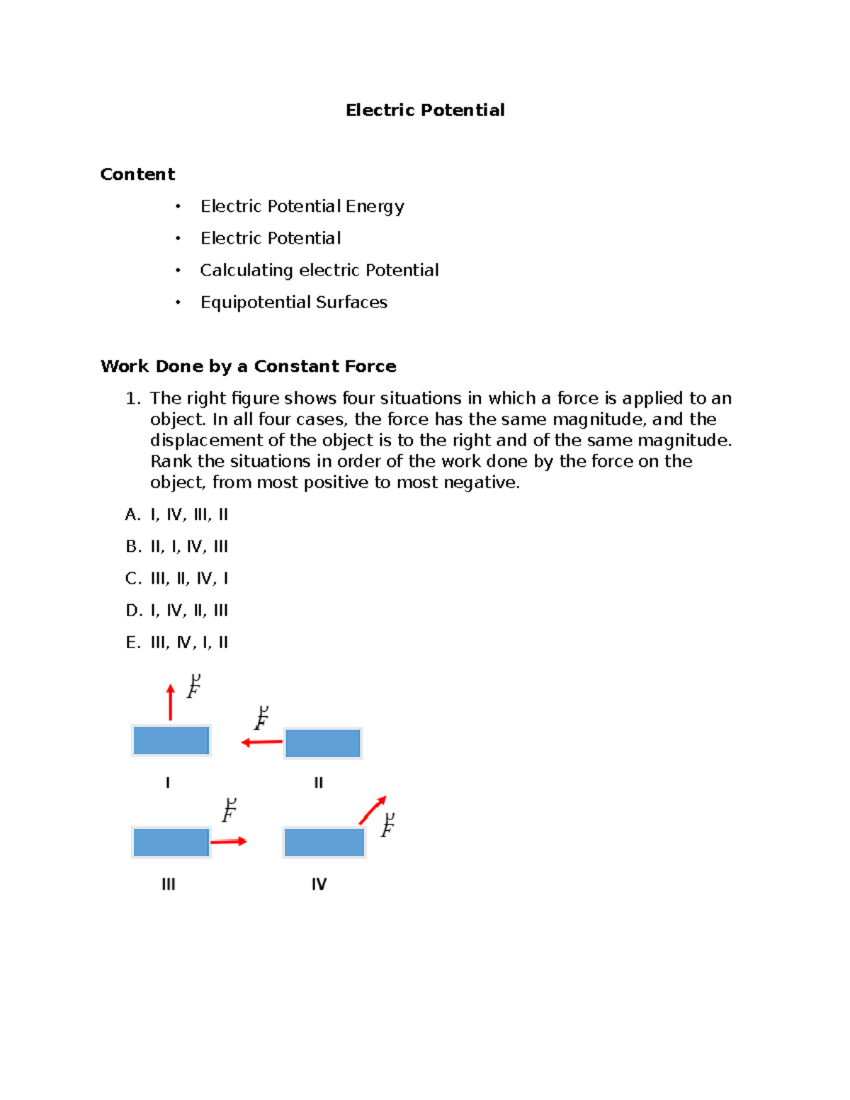 Electric Potential - Electric Potential Content Electric Potential ...