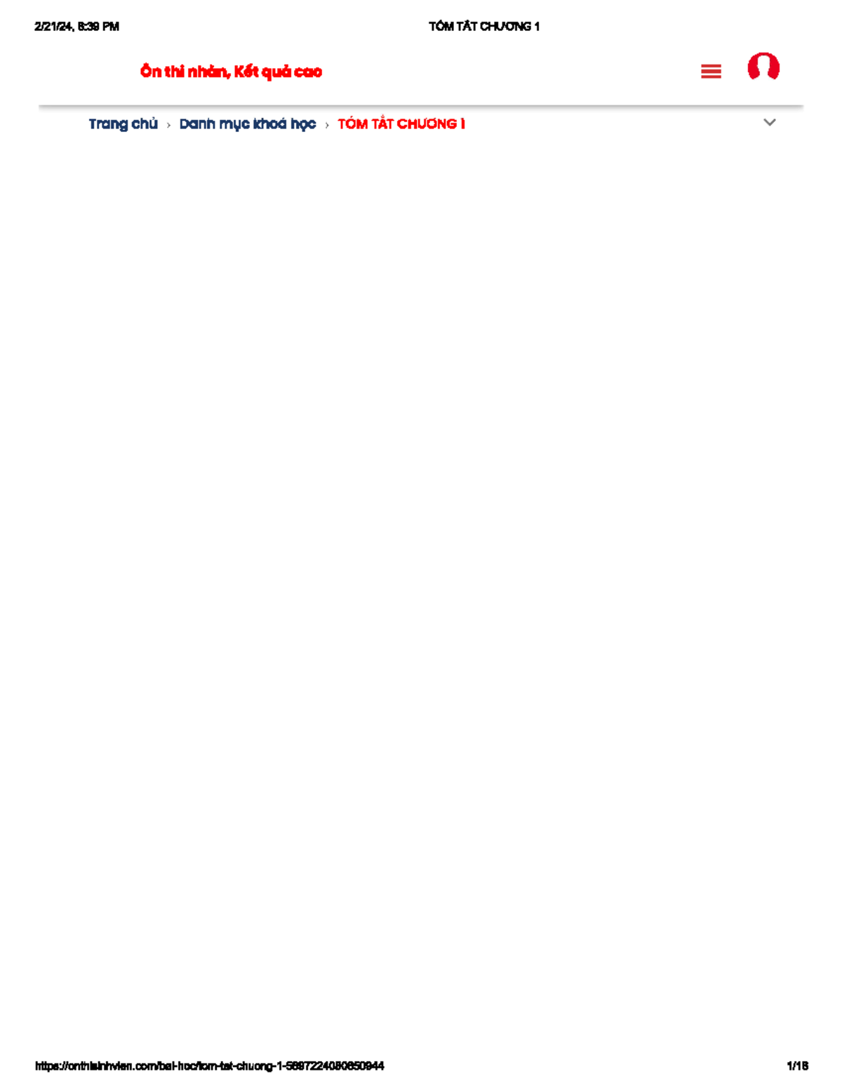 CHƯƠNG 1 - Kthqt - OTSV - ... - Tài chính doanh nghiệp - Studocu