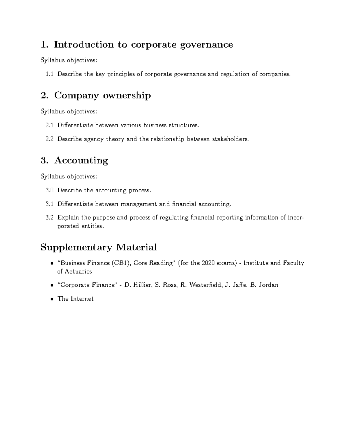 Introduction to corporate governance - 1. Introduction to corporate ...