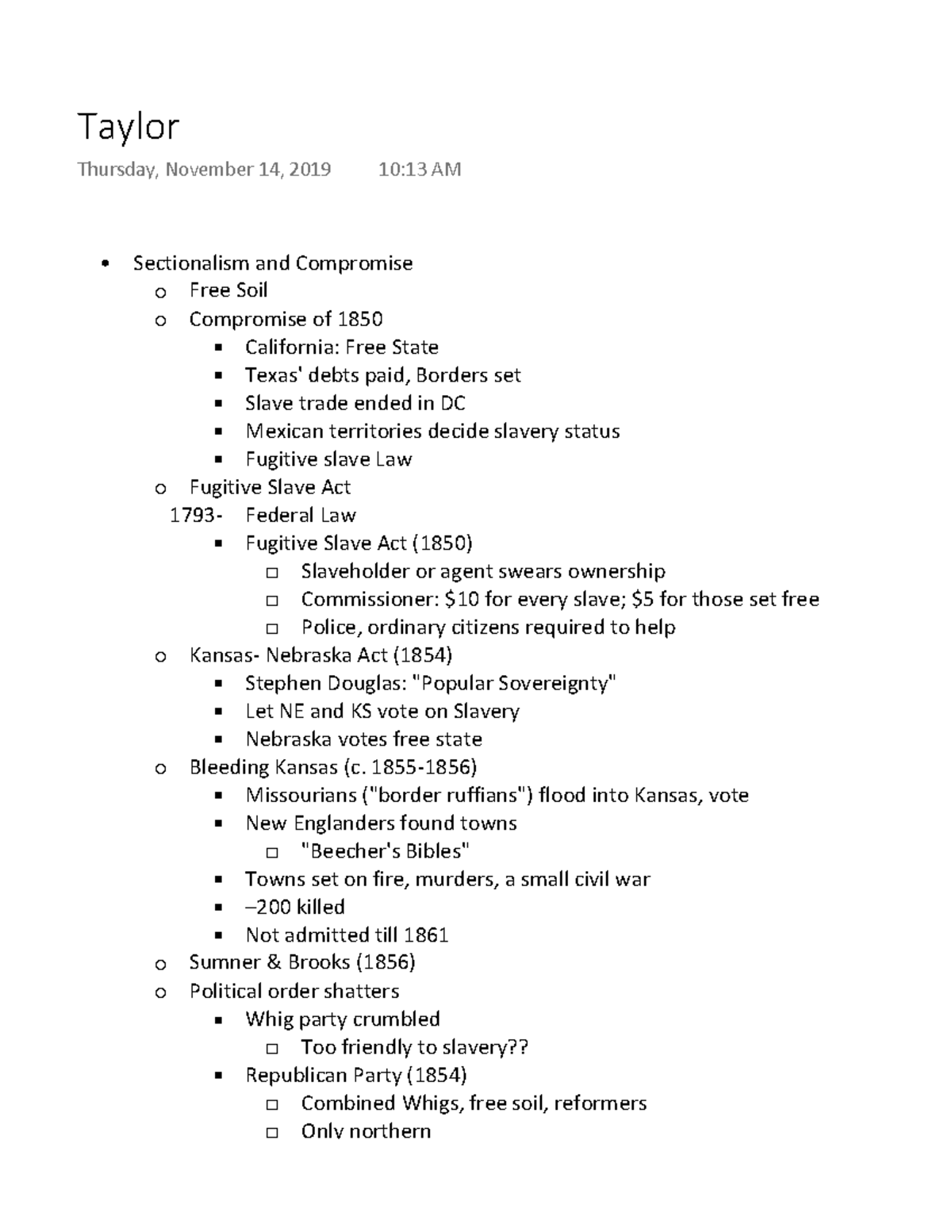 Taylor-US History to 1877 - Warning: TT: undefined function: 32 ...