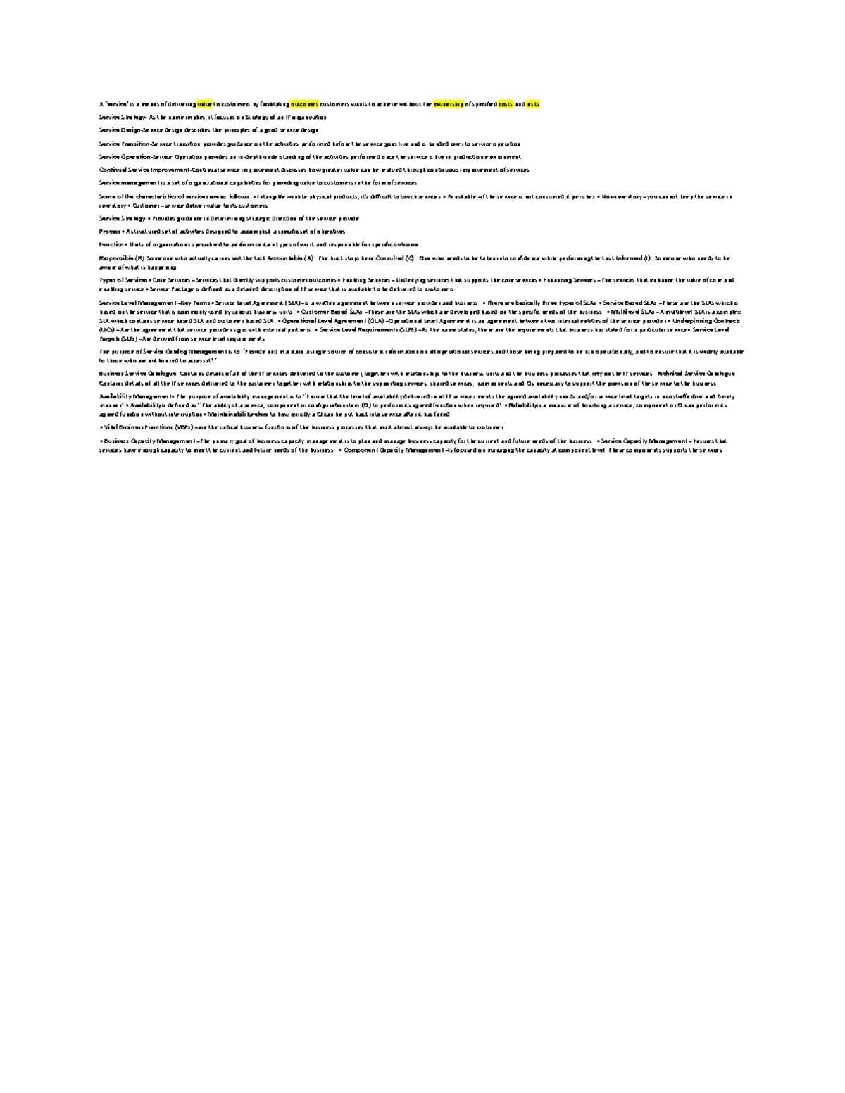 Java Application Development - A ‘service’ is a means of delivering value to customers by - Studocu