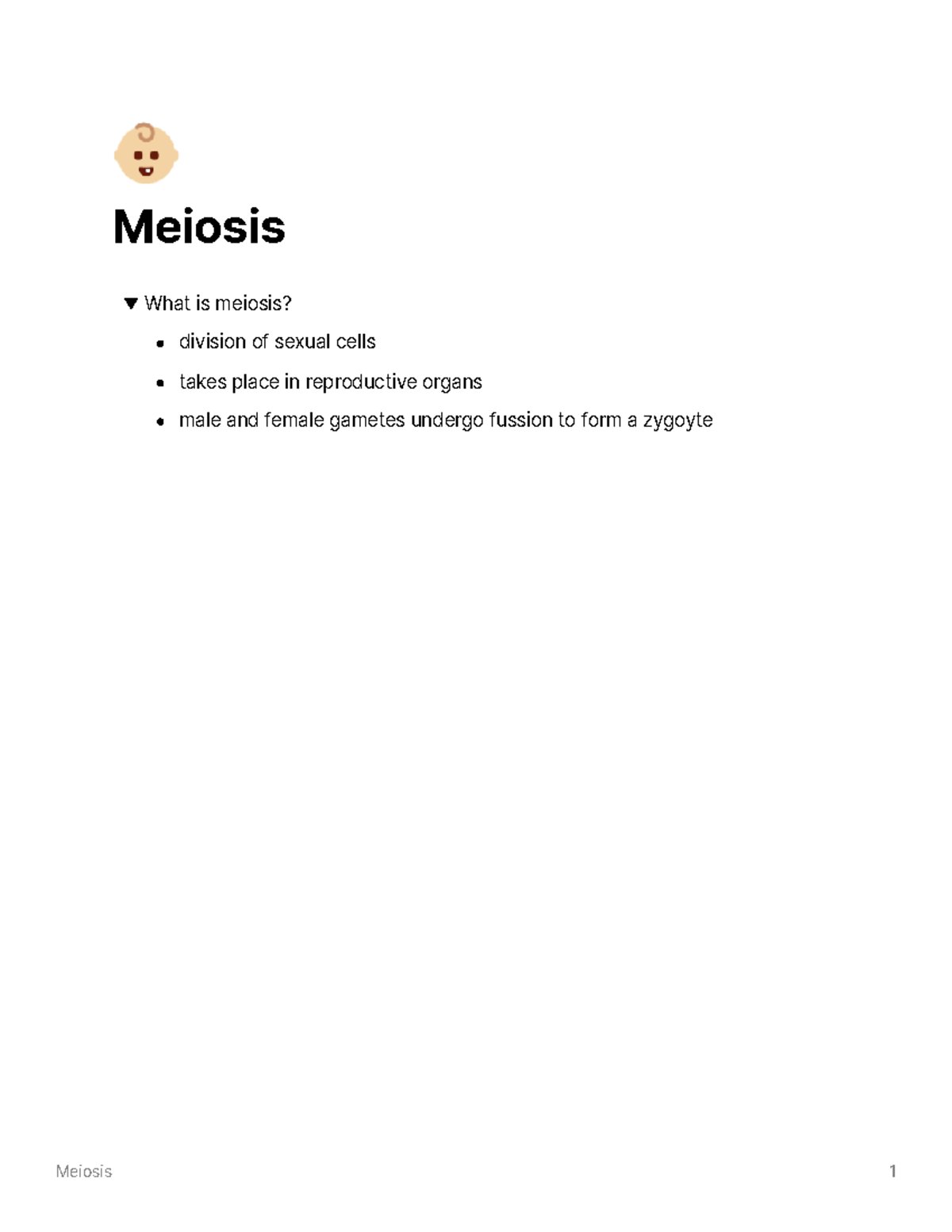 Genetics Meiosis - Notes - Meiosis What is meiosis? division of sexual ...