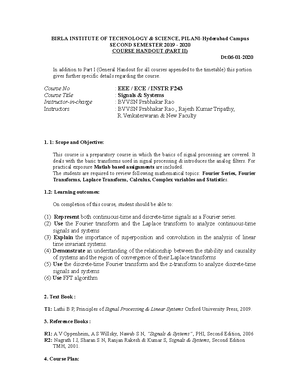 SAS Lecture 07 DTFT - Notes - Signals and Systems BITS Pilani K K Birla ...
