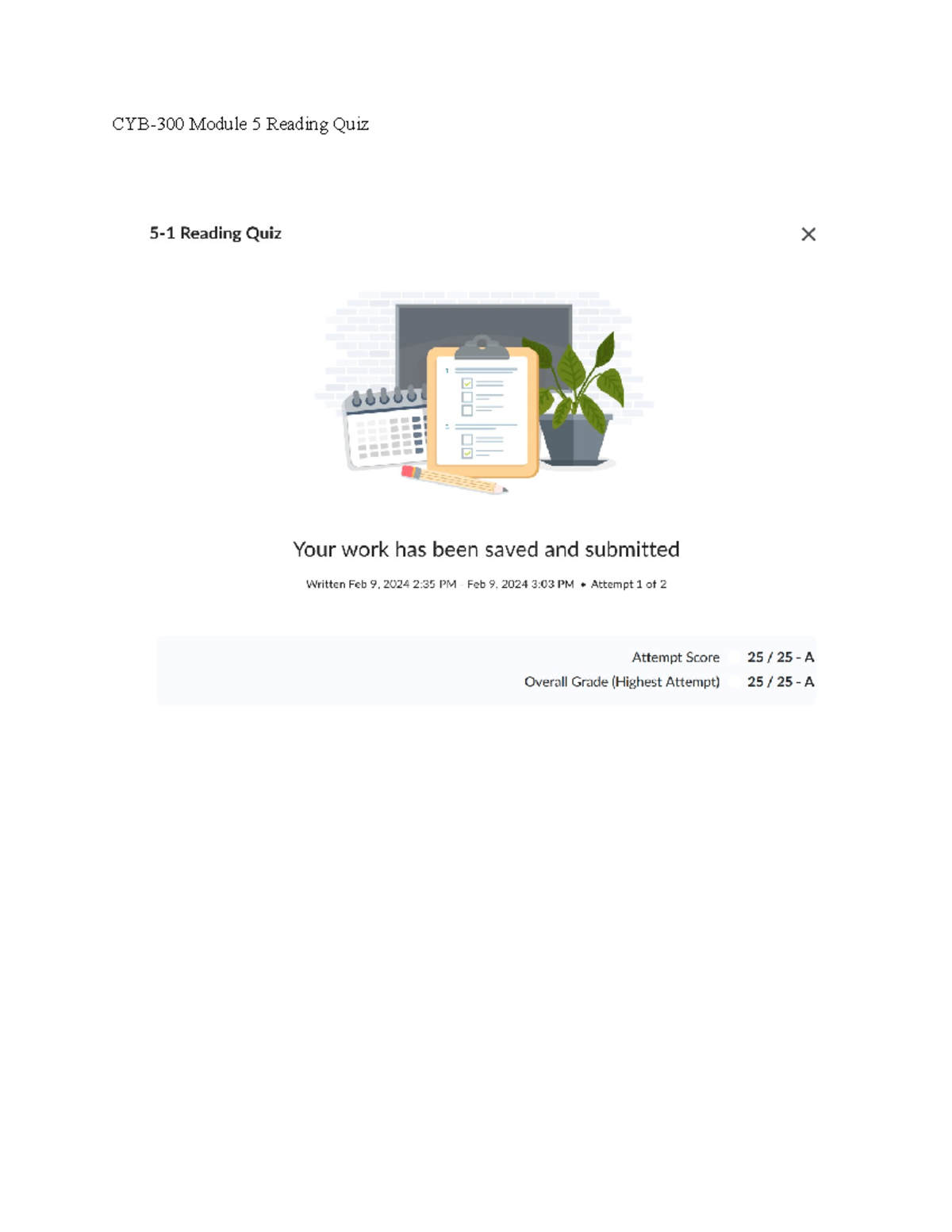 CYB-300 Module 5 Reading Quiz - CYB 300 - Studocu