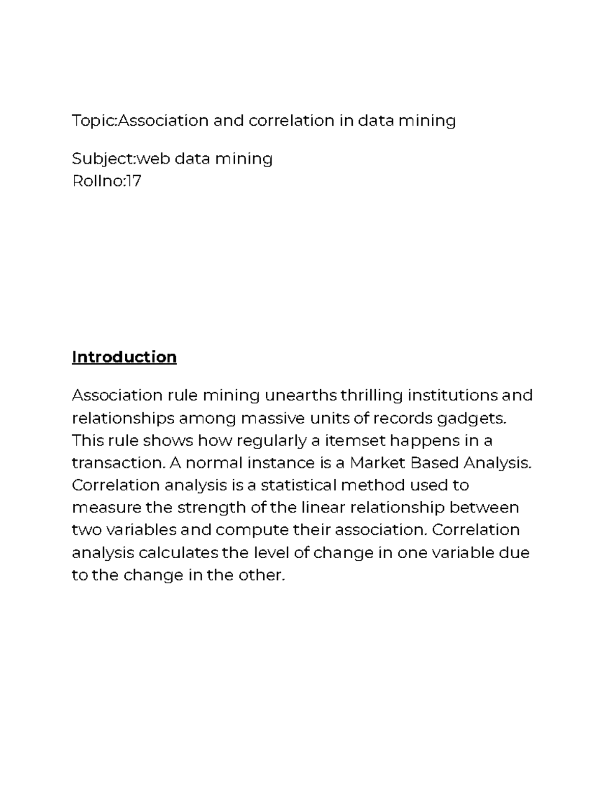 Topic Association And Correlation In Data Mining Topicassociation And Correlation In Data