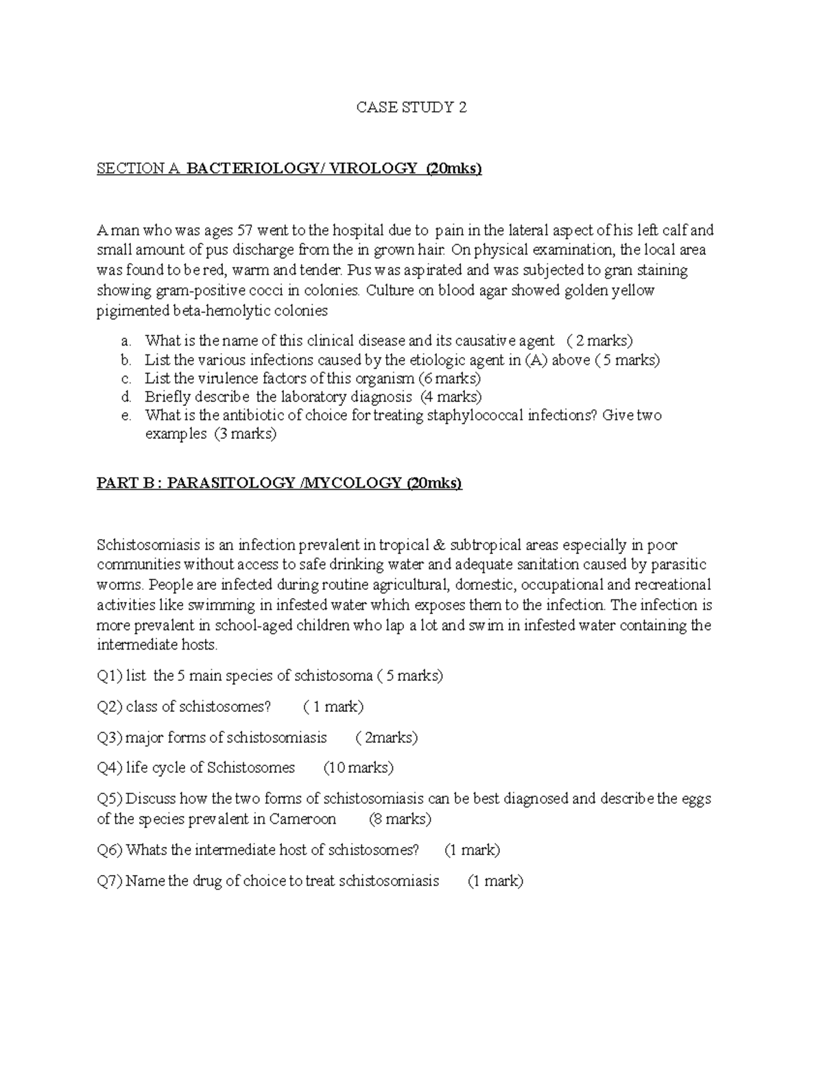 HND 2021 CASE Study 2- human practicals exams - CASE STUDY 2 SECTION A ...