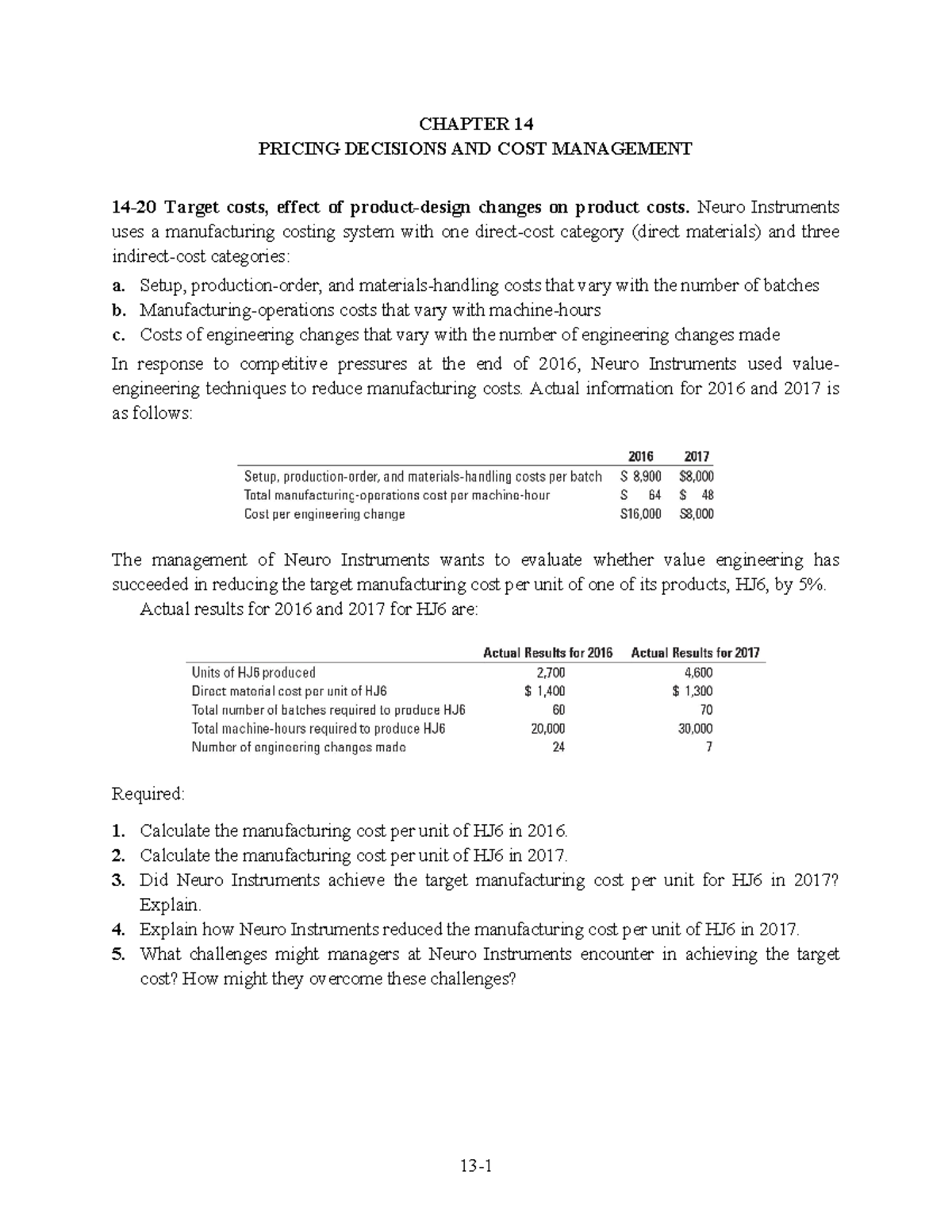 Chapter 14 Tutorial 6 7 21 22 - CHAPTER 14 PRICING DECISIONS AND COST ...
