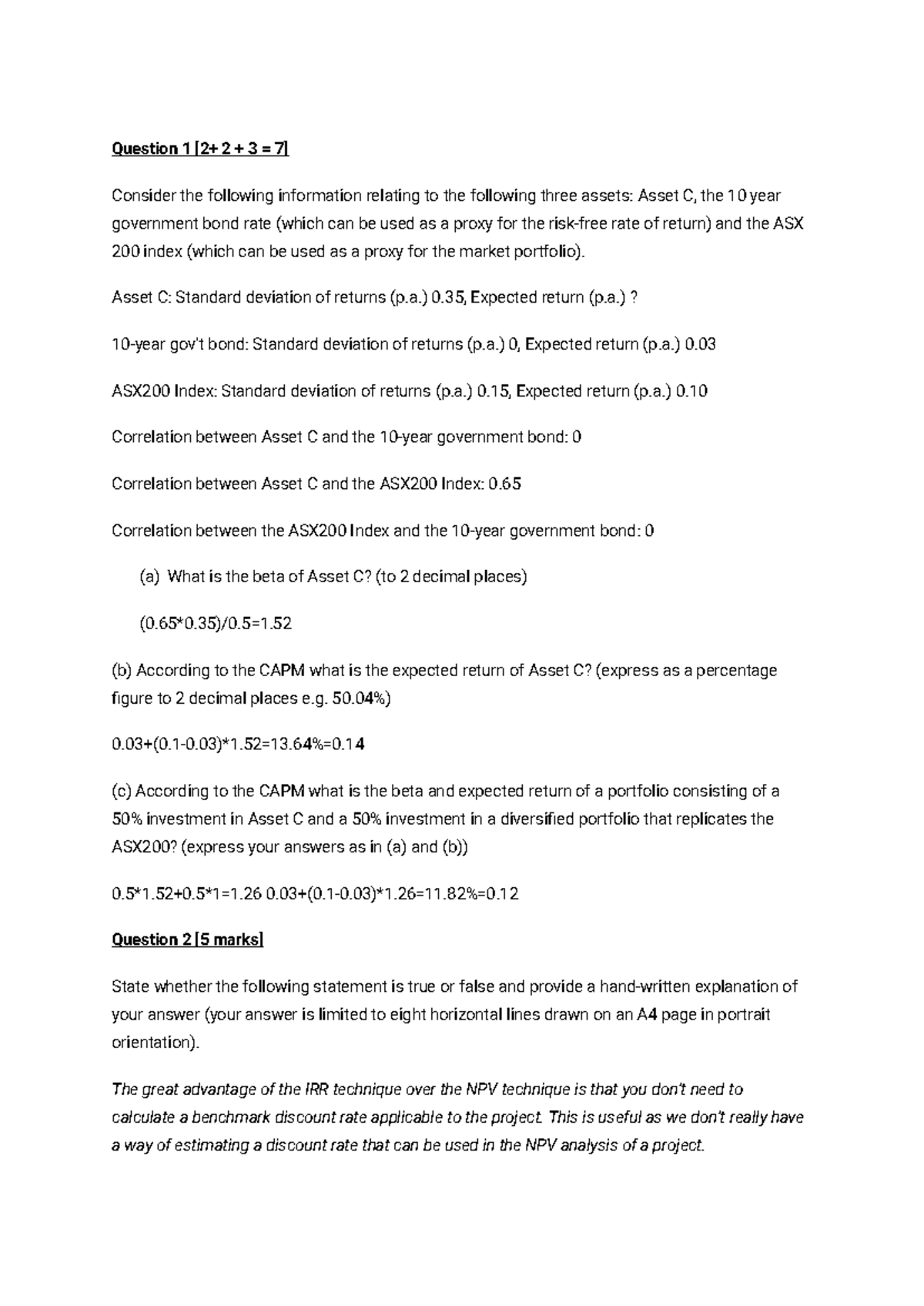 Exam Buddy 3 - Question 1 [2+ 2 + 3 = 7] Consider the following ...