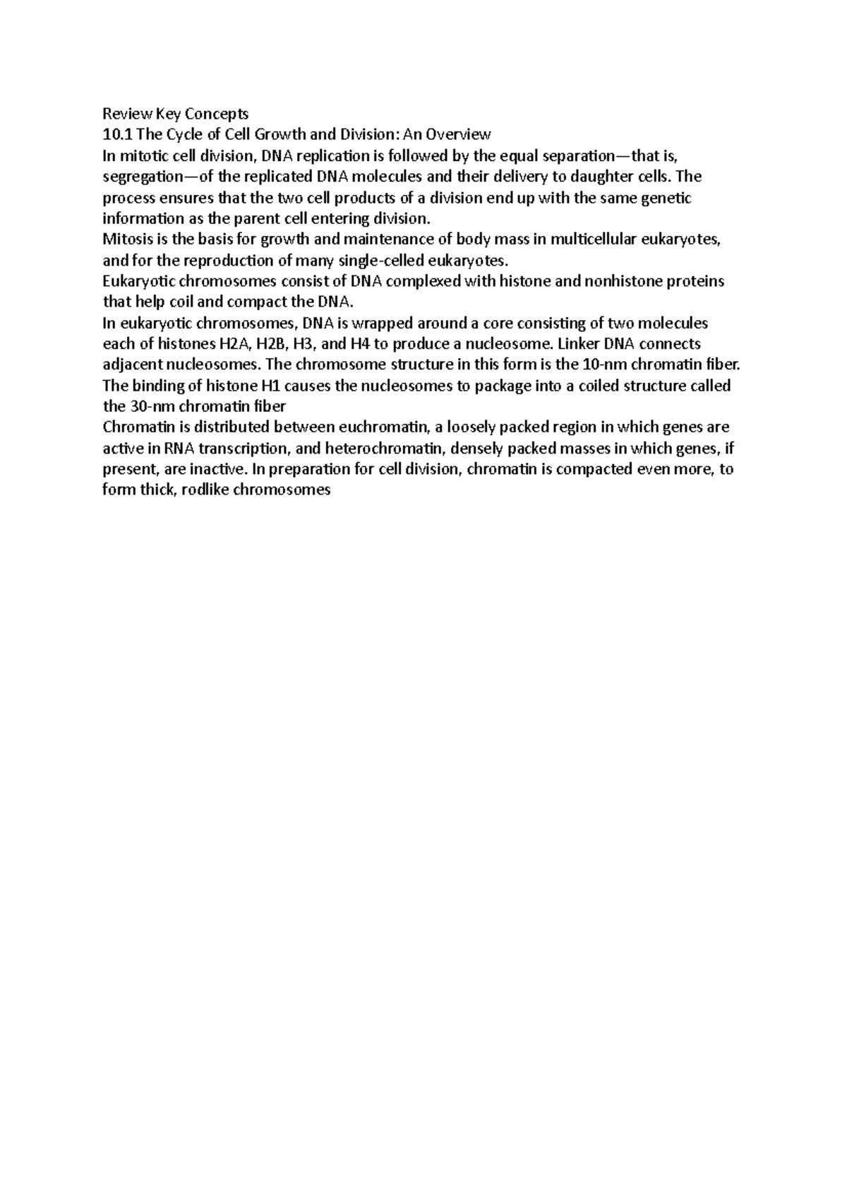 Ch 10 part 1 - Chapter 10 review - Biology: The Dynamic Science ...