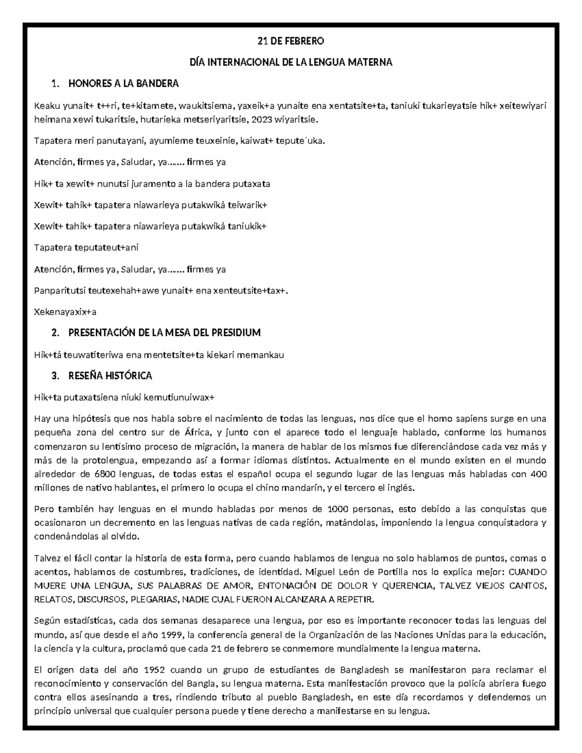 21 DE Febrero - tareas - 21 DE FEBRERO DÍA INTERNACIONAL DE LA LENGUA ...