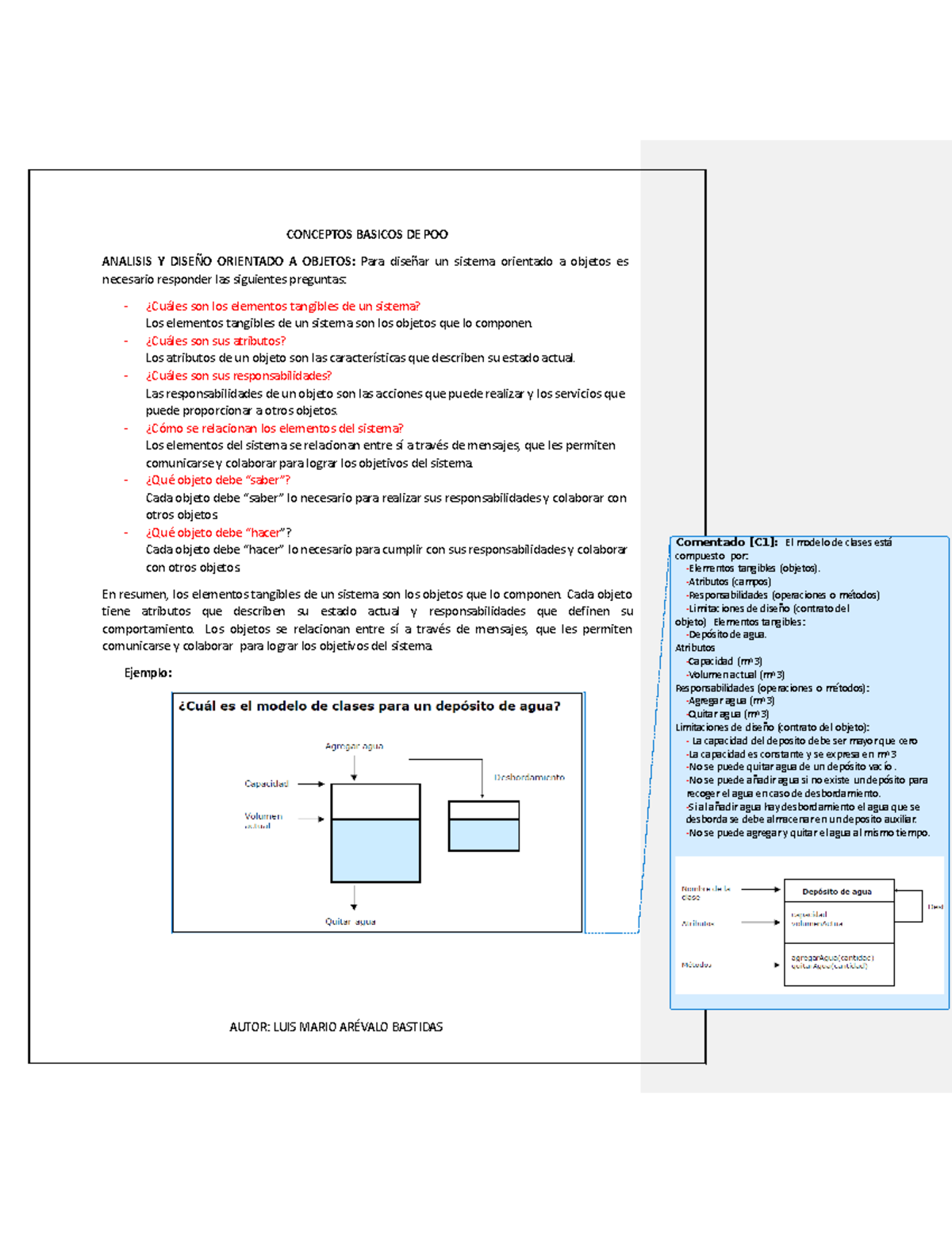 Conceptos Basicos DE POO - CONCEPTOS BASICOS DE POO ANALISIS Y DISEÑO ORIENTADO A OBJETOS: Para ...