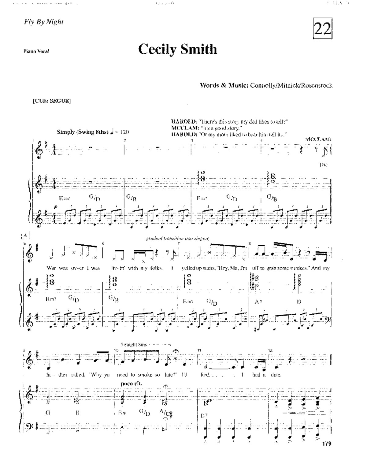 Cecily Smith - From Fly by Night - Fly By Night Piano Vocal Cecily ...