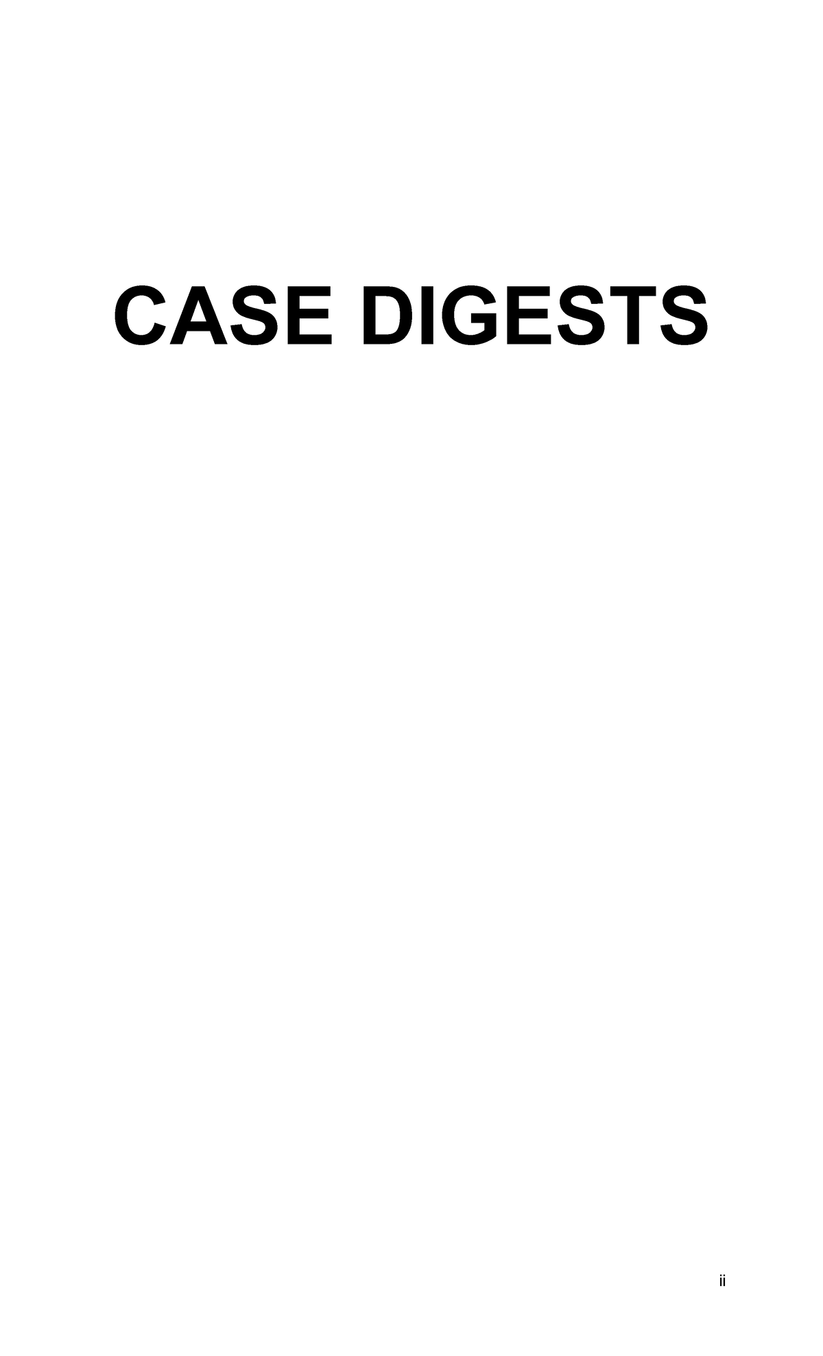 Crim Law 2021 digests - TITLE PAGE CASE DIGESTS ii TABLE OF CONTENTS ...