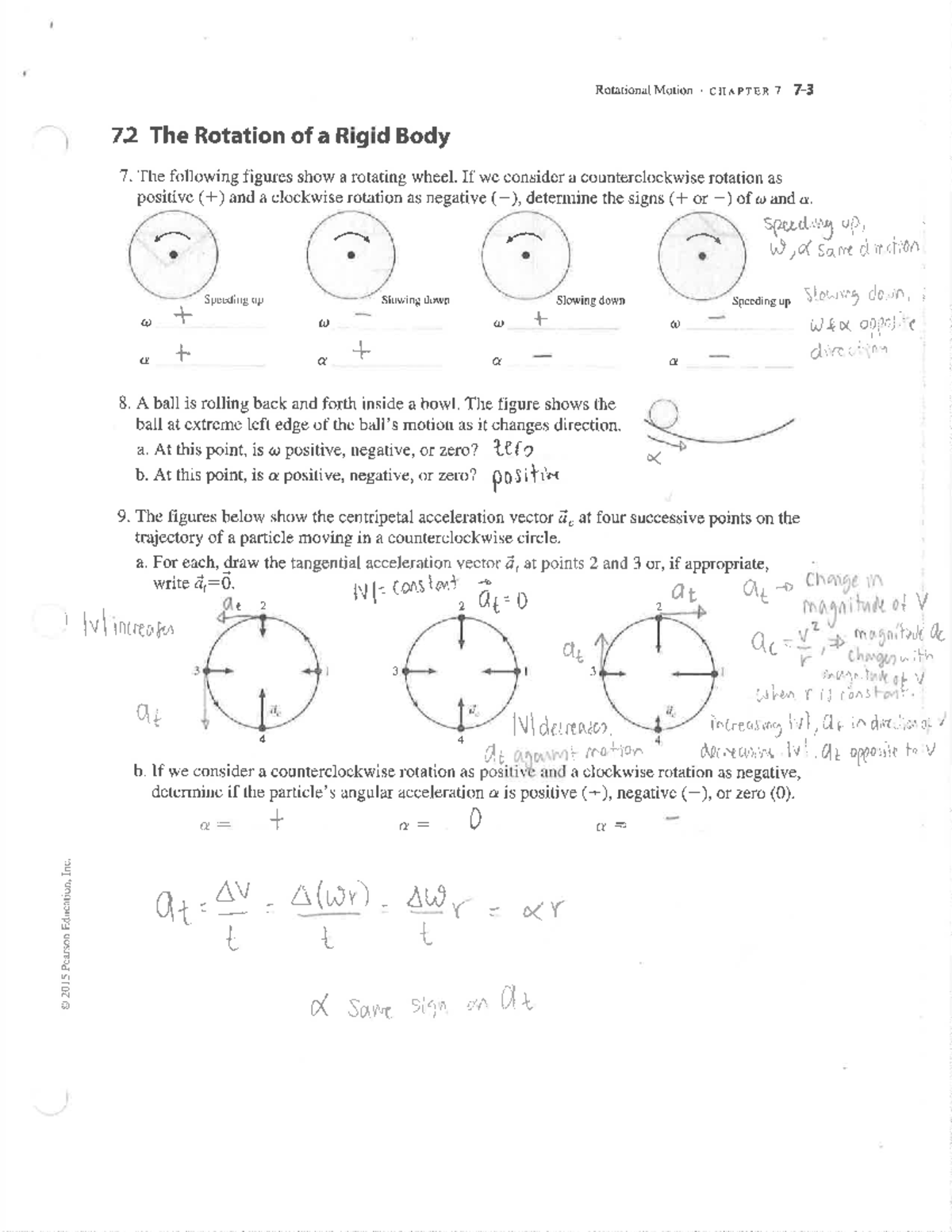7.2 the rotation of a rigid body - Rotational Motion . CHAPTER 7 7 The ...