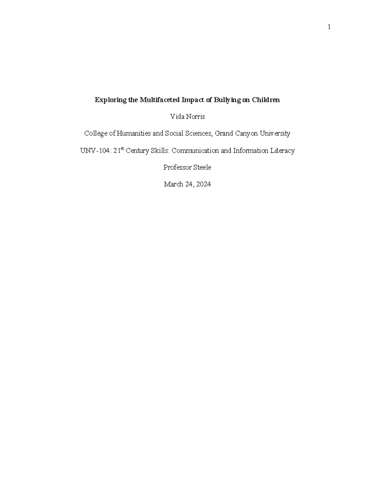 Writing Center Style Apa 7th Edition Template Without Abstract