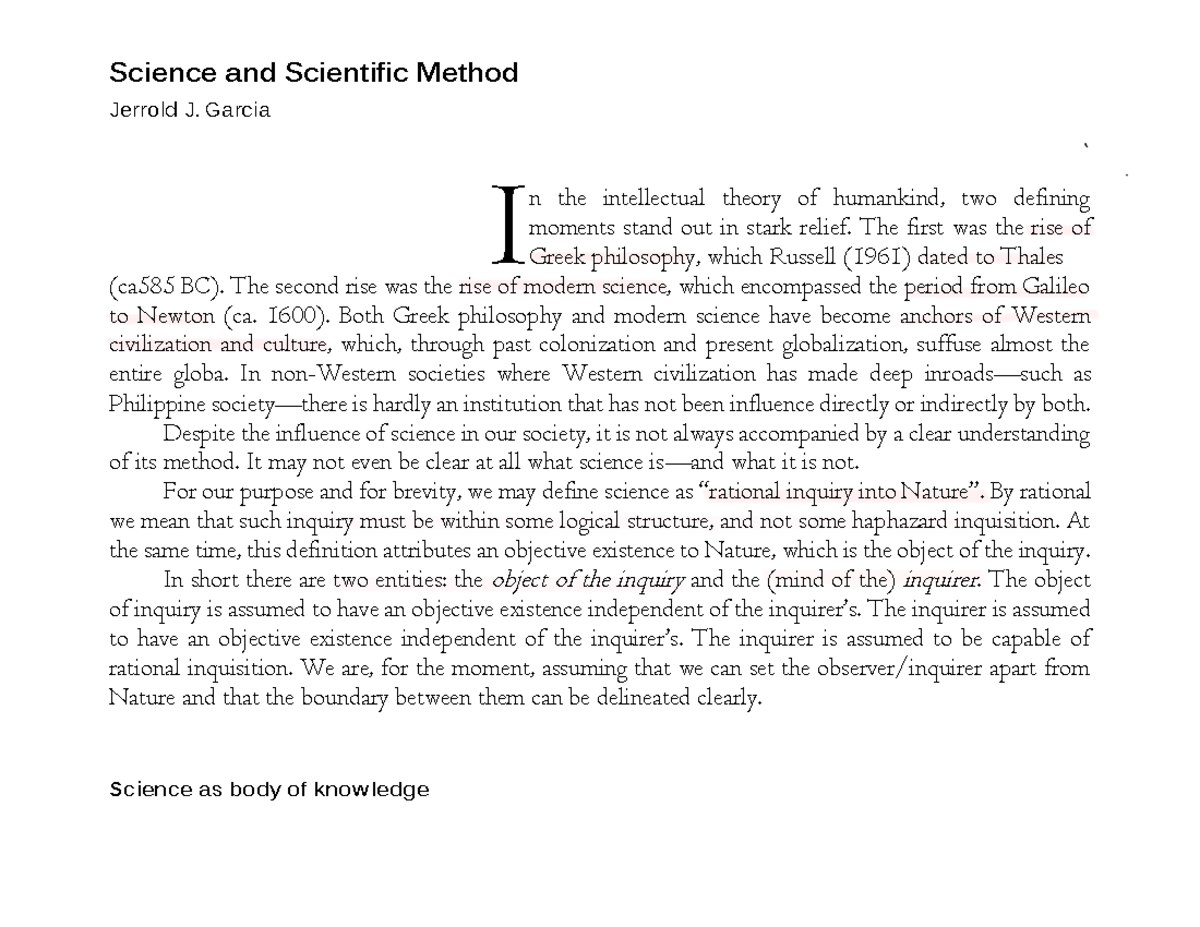 Science and the Scientific Method a00689 a01aaaf901356 b899e9fc86877 - Science and Scientific ...