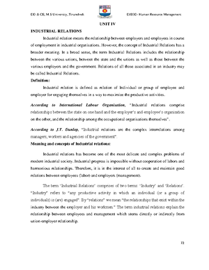 HR Development unit 5 - UNIT V Unit Structure Lesson 5 Work Force ...