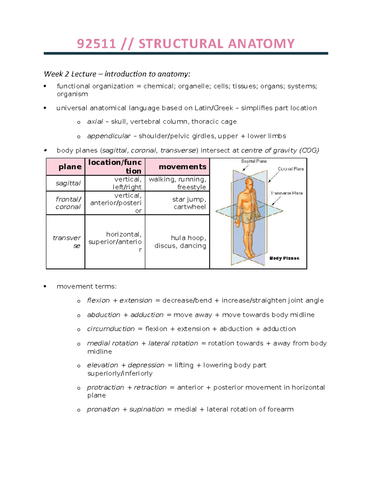structural anatomy notes - 2018 uts, notes - 92511 // STRUCTURAL ...